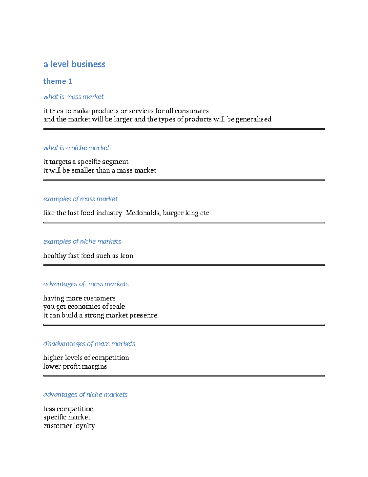 A level business - they are flash cards for edexcel - a level business ...