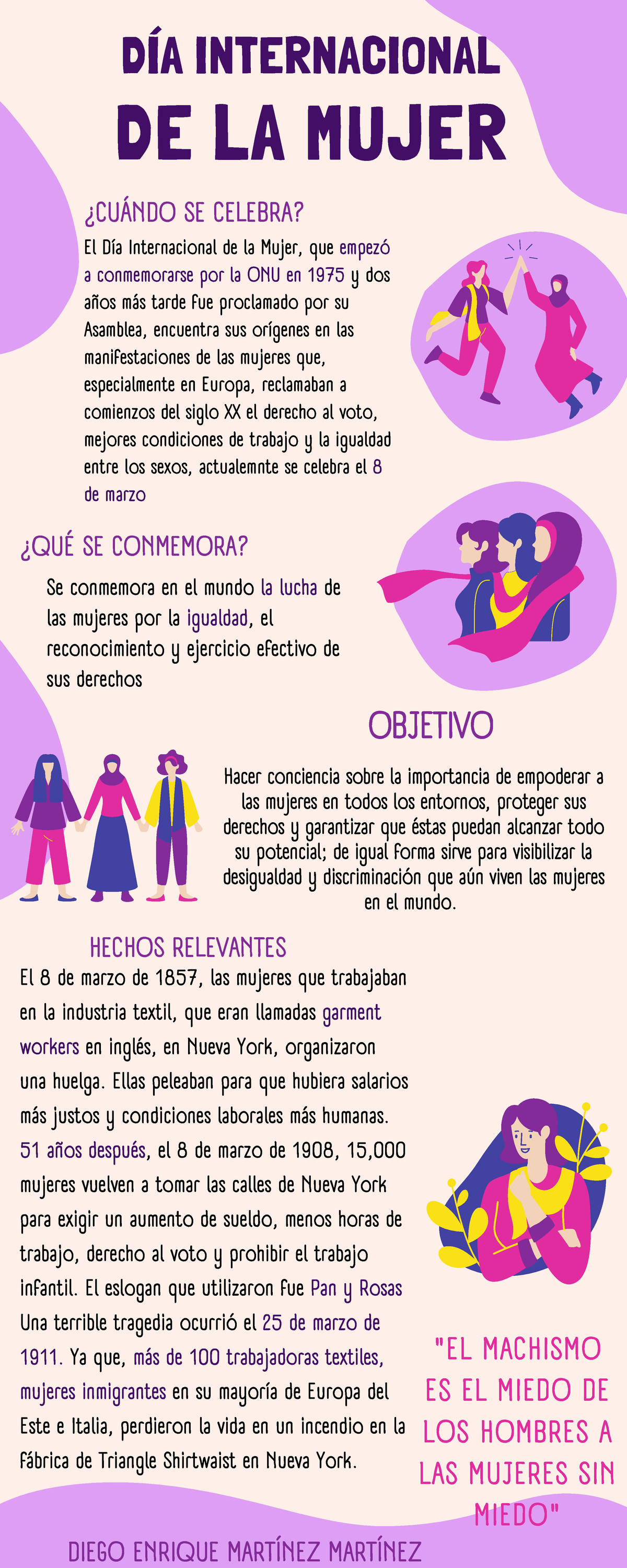 INFOGRAFÍA DIA DE LA MUJER - DÍA INTERNACIONAL DE LA MUJER El 8 de ...