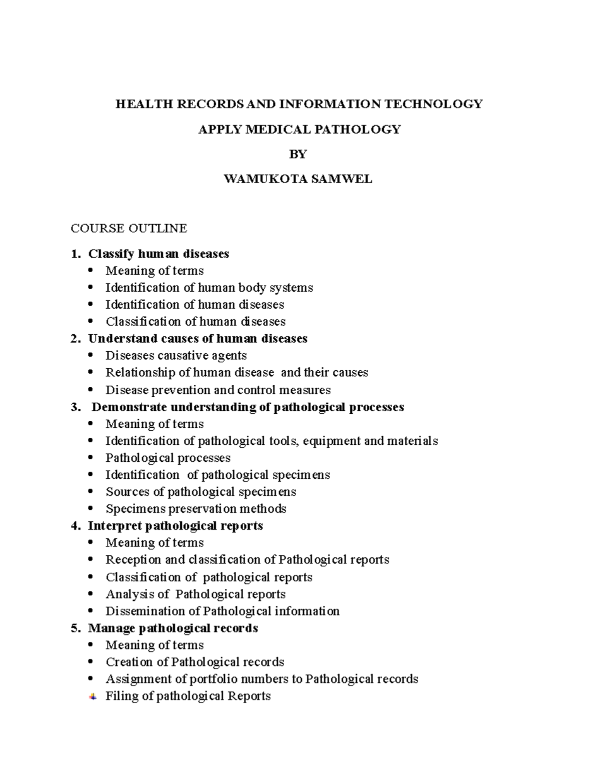 Medical Pathology: Understanding Human Diseases and Their Management ...