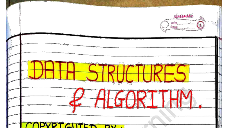 Data Structures and Algorithms (CS101) - Unit 1 Overview - Studocu