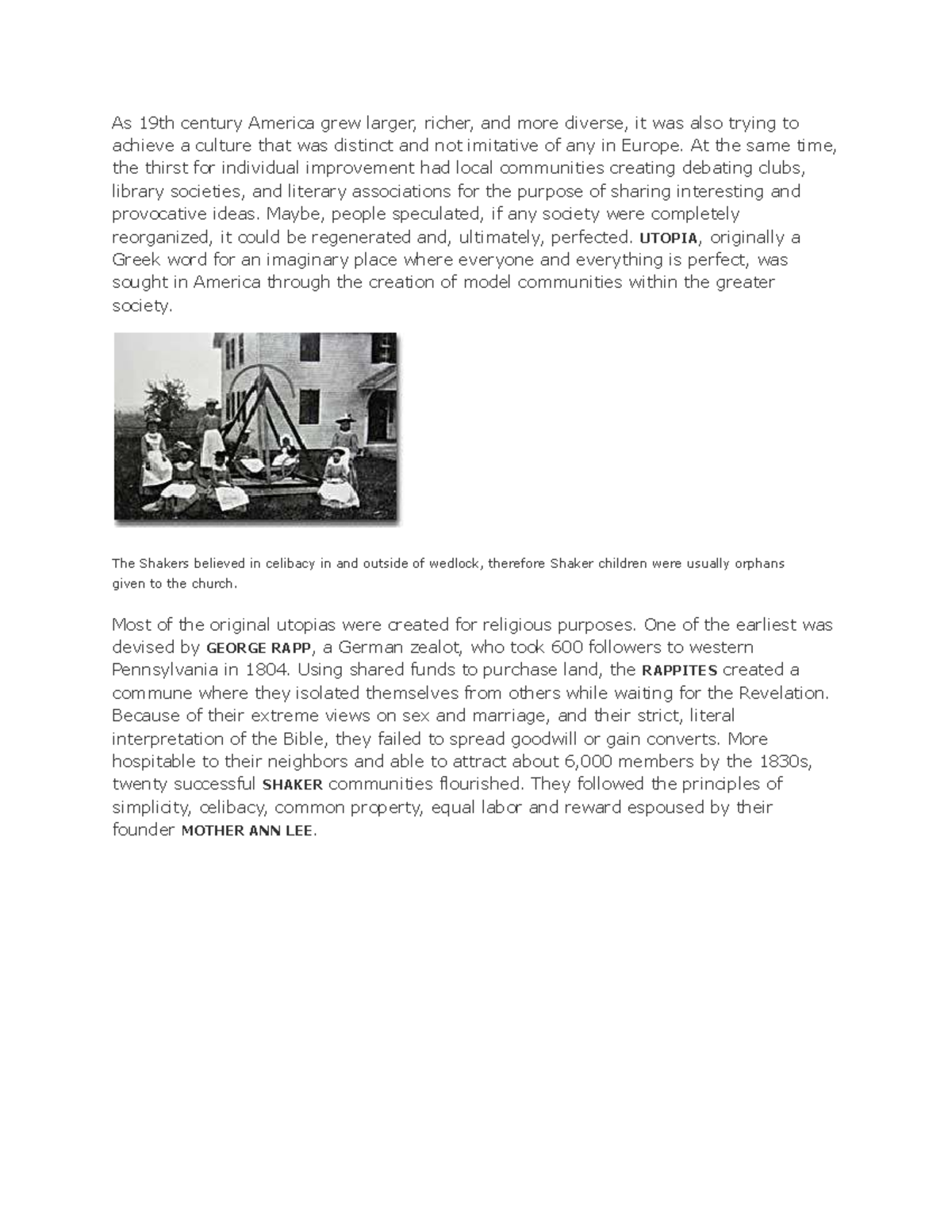 U.S. History: Examining Utopian Ideals & Reform Movements (19th Century ...