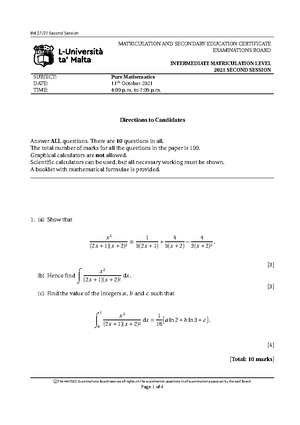 2020May - Past paper practice - IM27 MATRICULATION AND SECONDARY ...