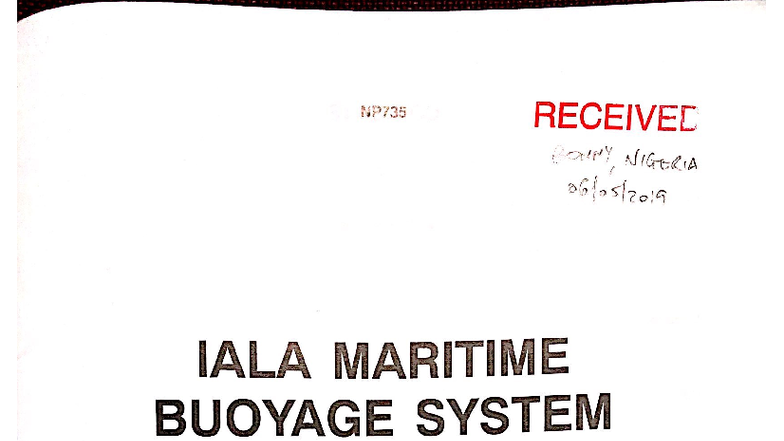 NP735 IALA Maritime Buoyage System: Combined Cardinal & Lateral Marks ...