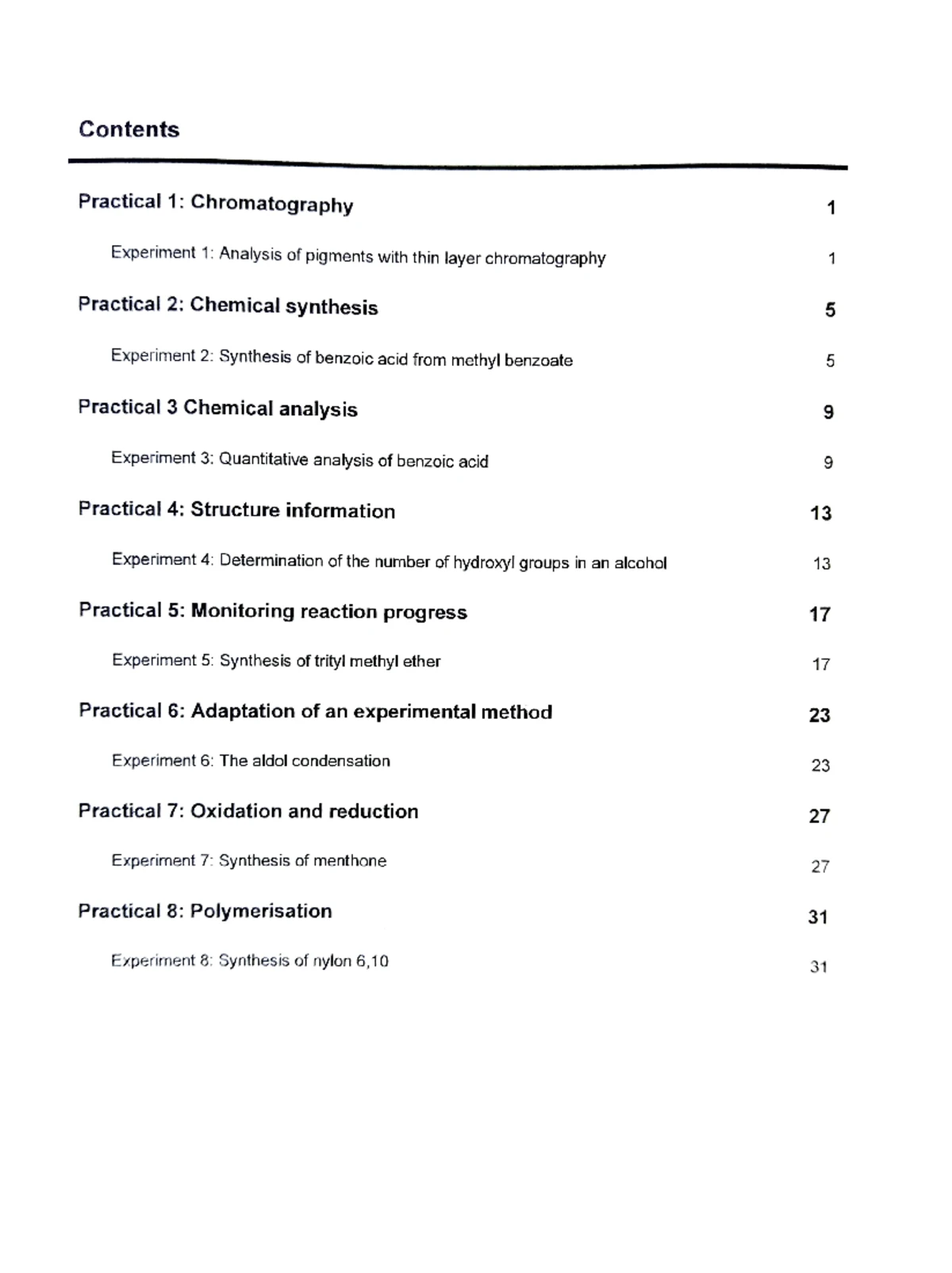 NCHE 121 Test 8 - Detailed Marks Allocation and Reaction Analysis - Studocu