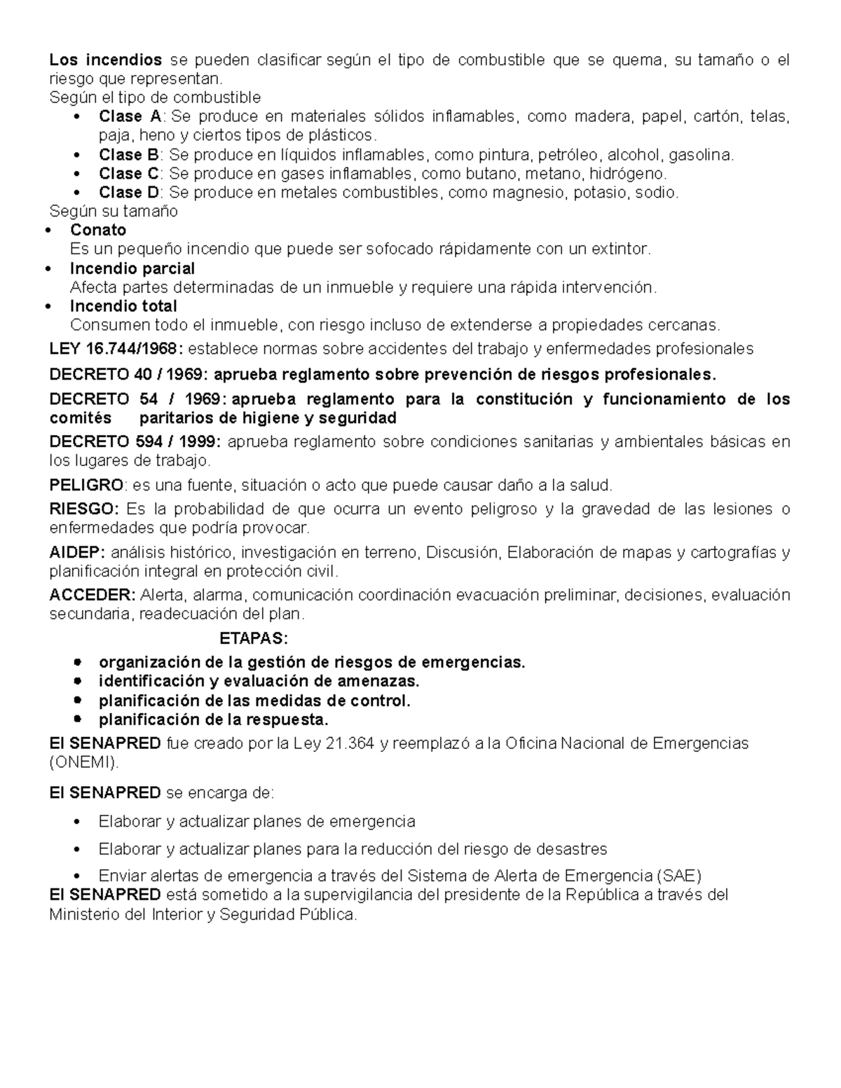 Clasificación de Incendios y Normativas de Seguridad - Curso 101 - Studocu