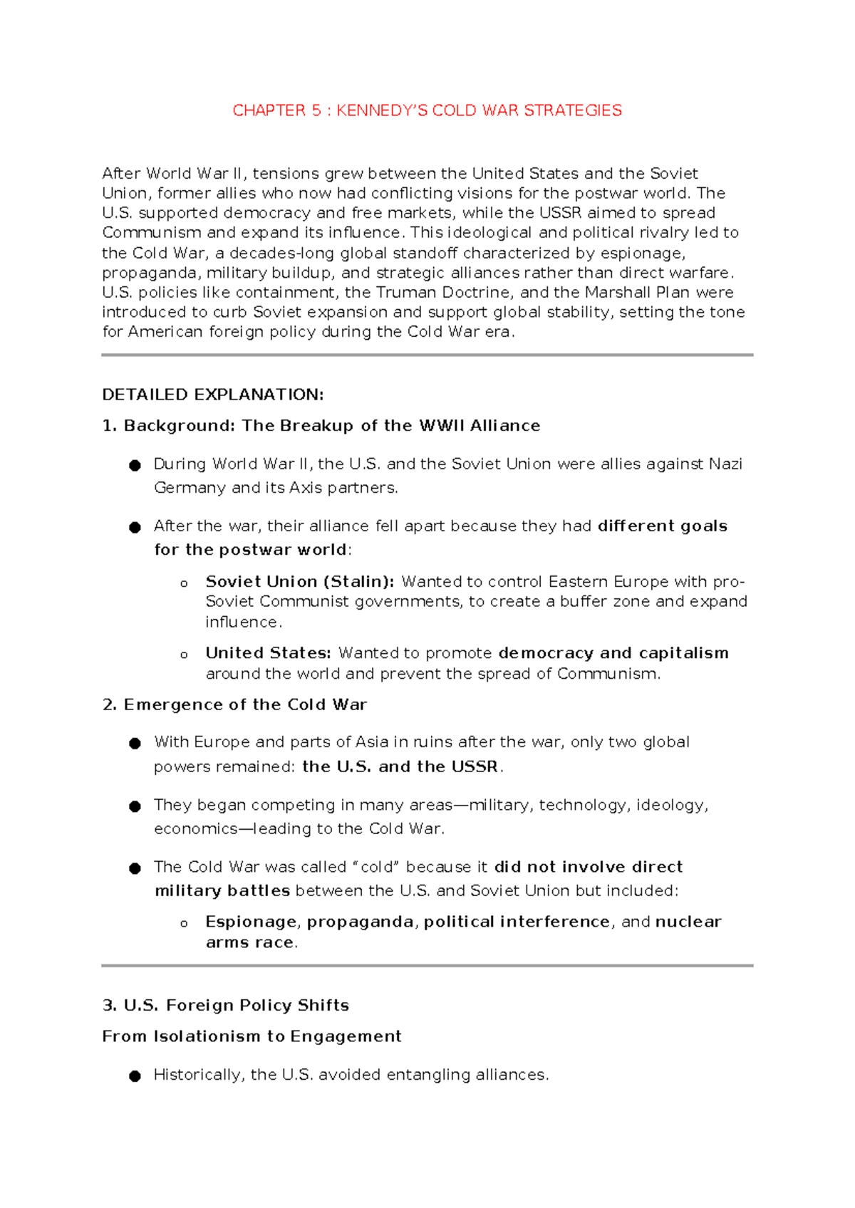 Eisenhower's Cold War Policies and the Marshall Plan Overview - CHAPTER ...