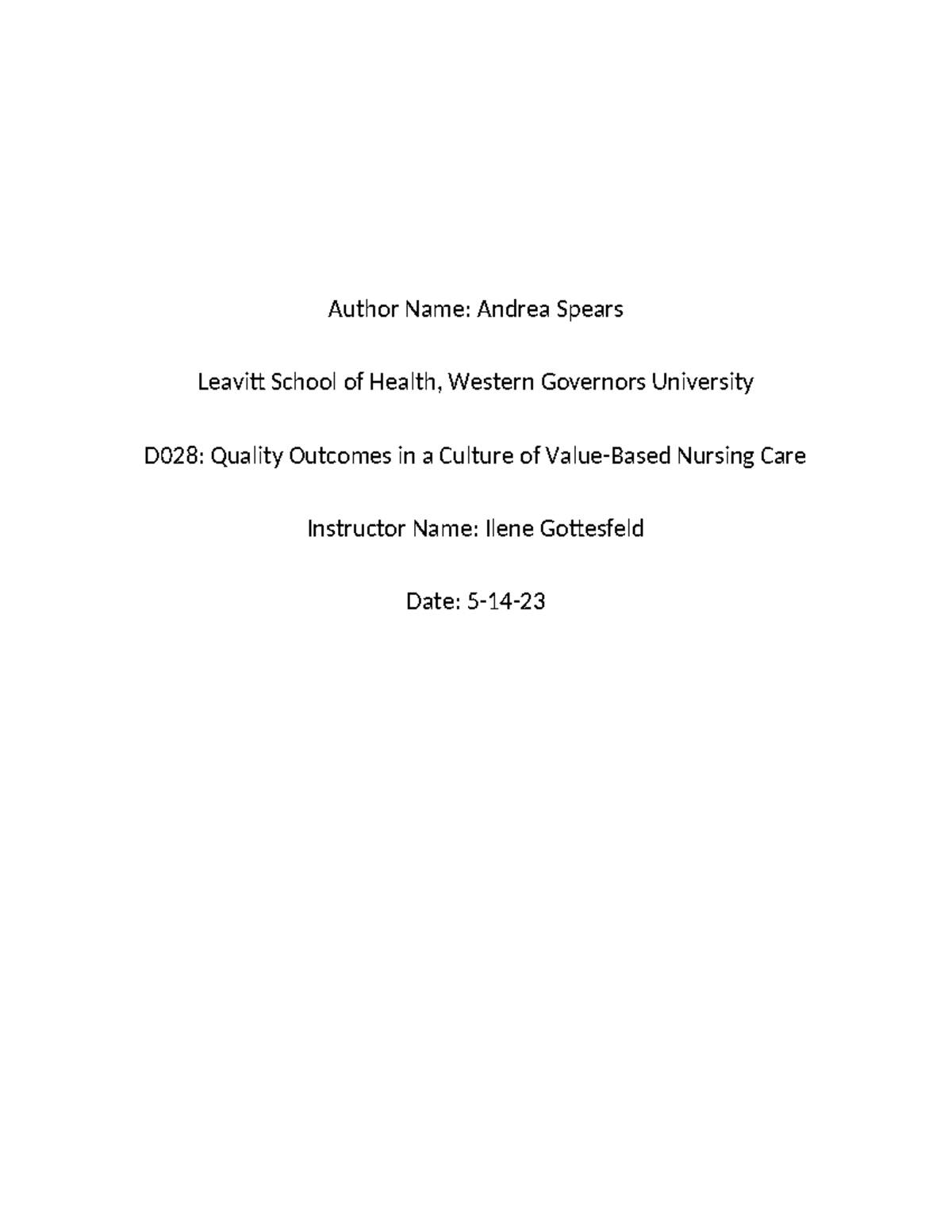 D028 Task 1 - Care Transition Plan for Preventing Readmissions - Studocu