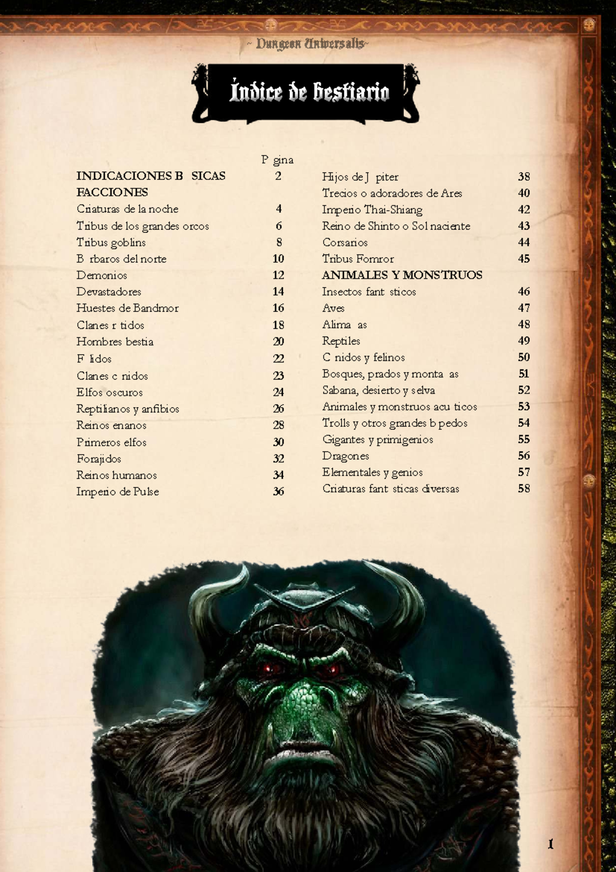Libro Bestiario ESP Oficial version web - Dungeon Universalis- Hijos de ...