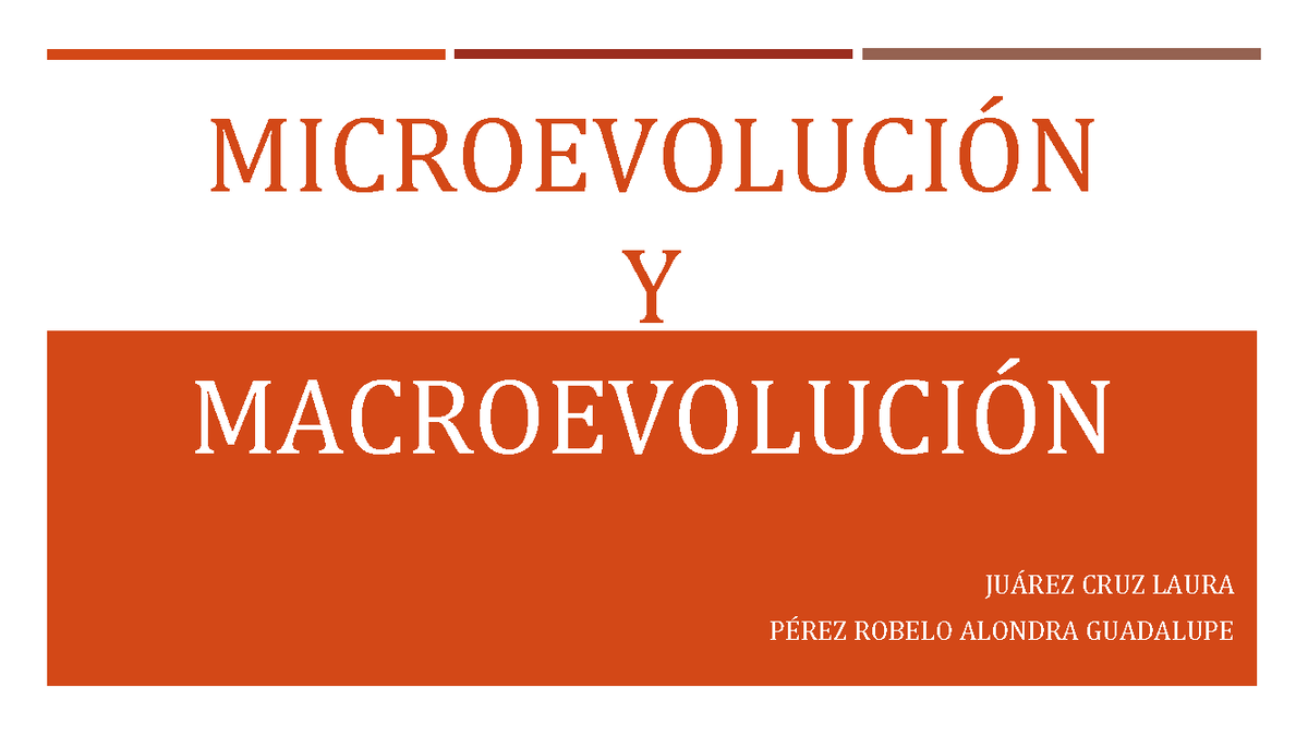 Micro y Macroevolución - Biologia - Studocu