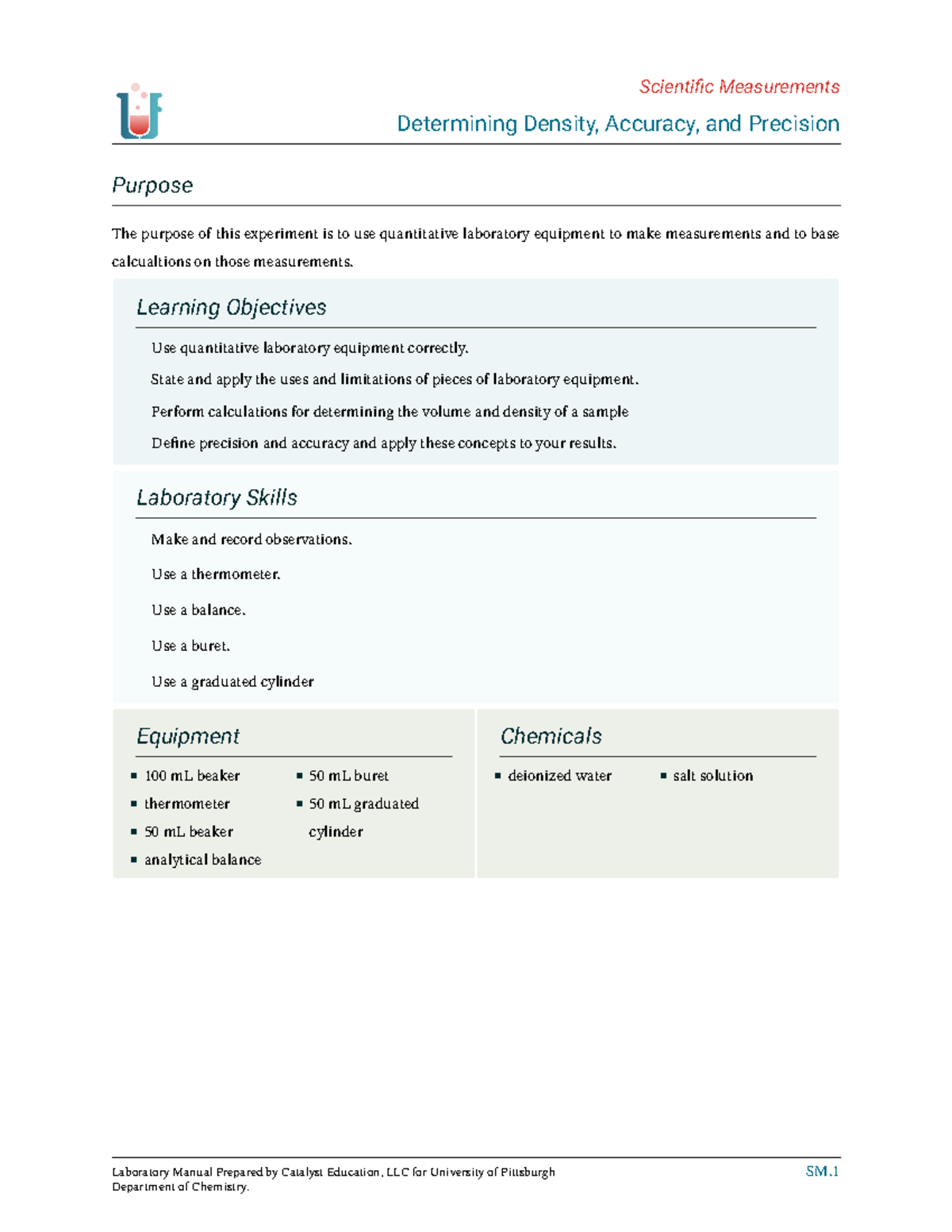 Determining Density, Accuracy, and Precision in Lab: CHEM 101 - Studocu