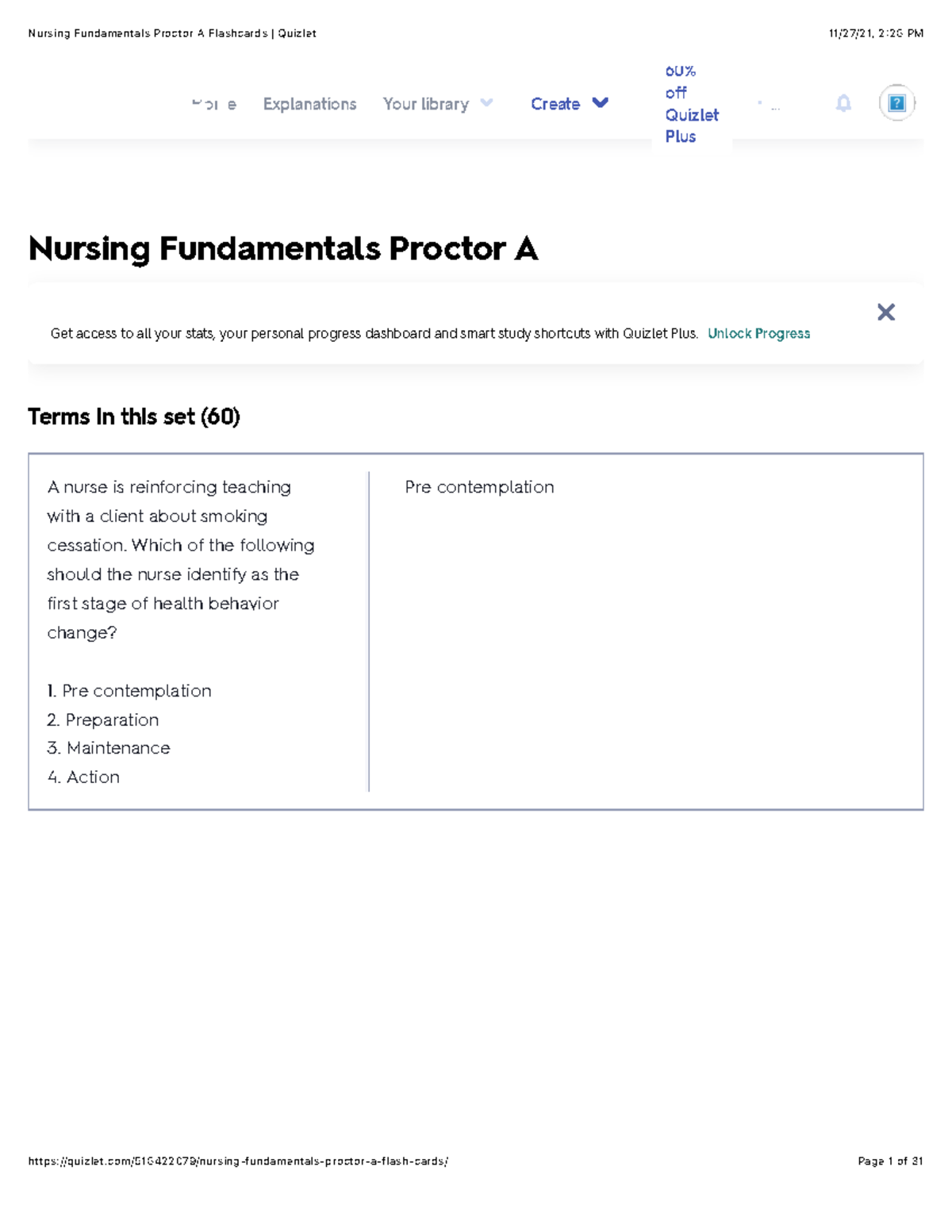 Nursing Fundamentals Proctor A Flashcards Quizlet - Create 60% off ...