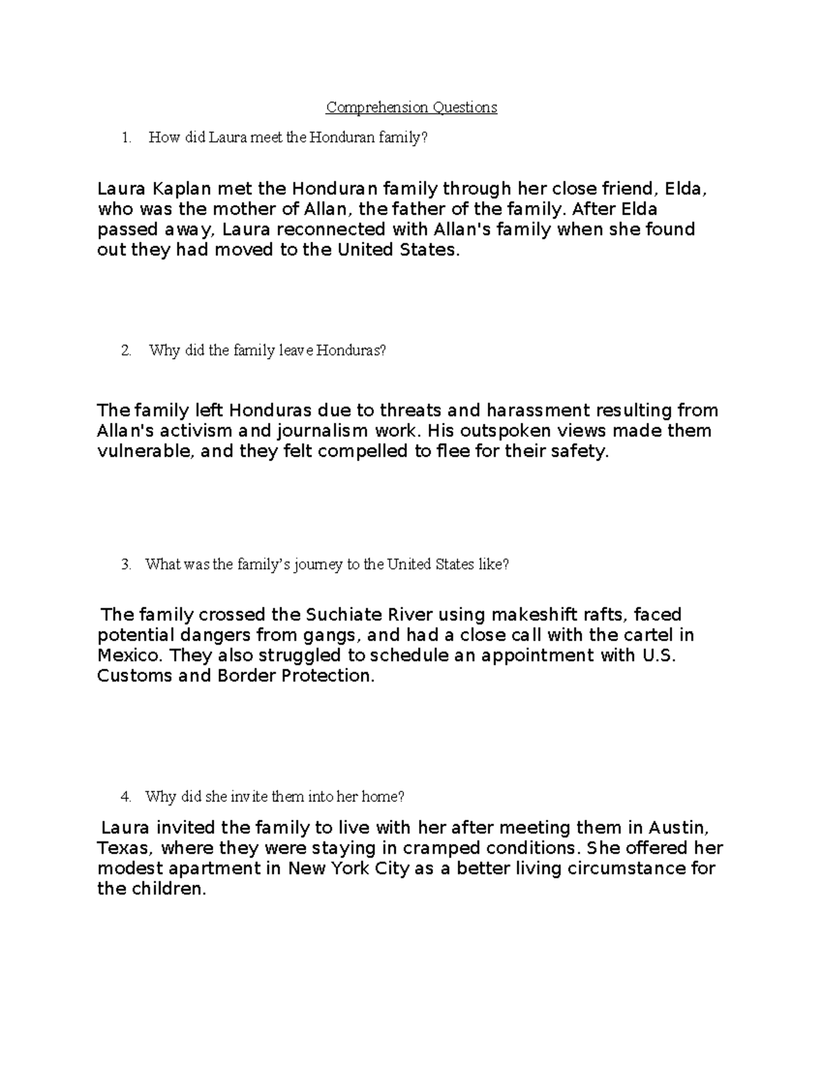 In-Class Assignment - Week 1: Comprehension Qs & Vocabulary - Studocu