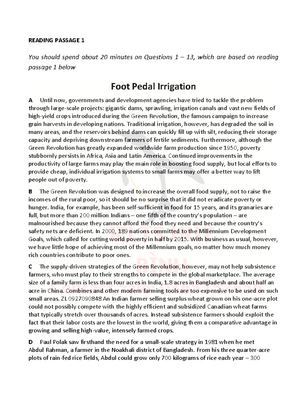 Reading 10.10 - Duy tân - READING PASSAGE 1 You should spend about 20 ...