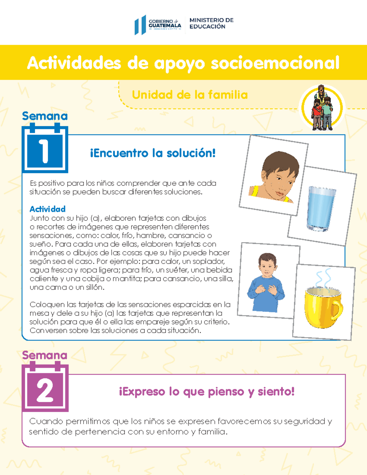 Unidad 5: Actividades de Apoyo Socioemocional en la Familia - Studocu