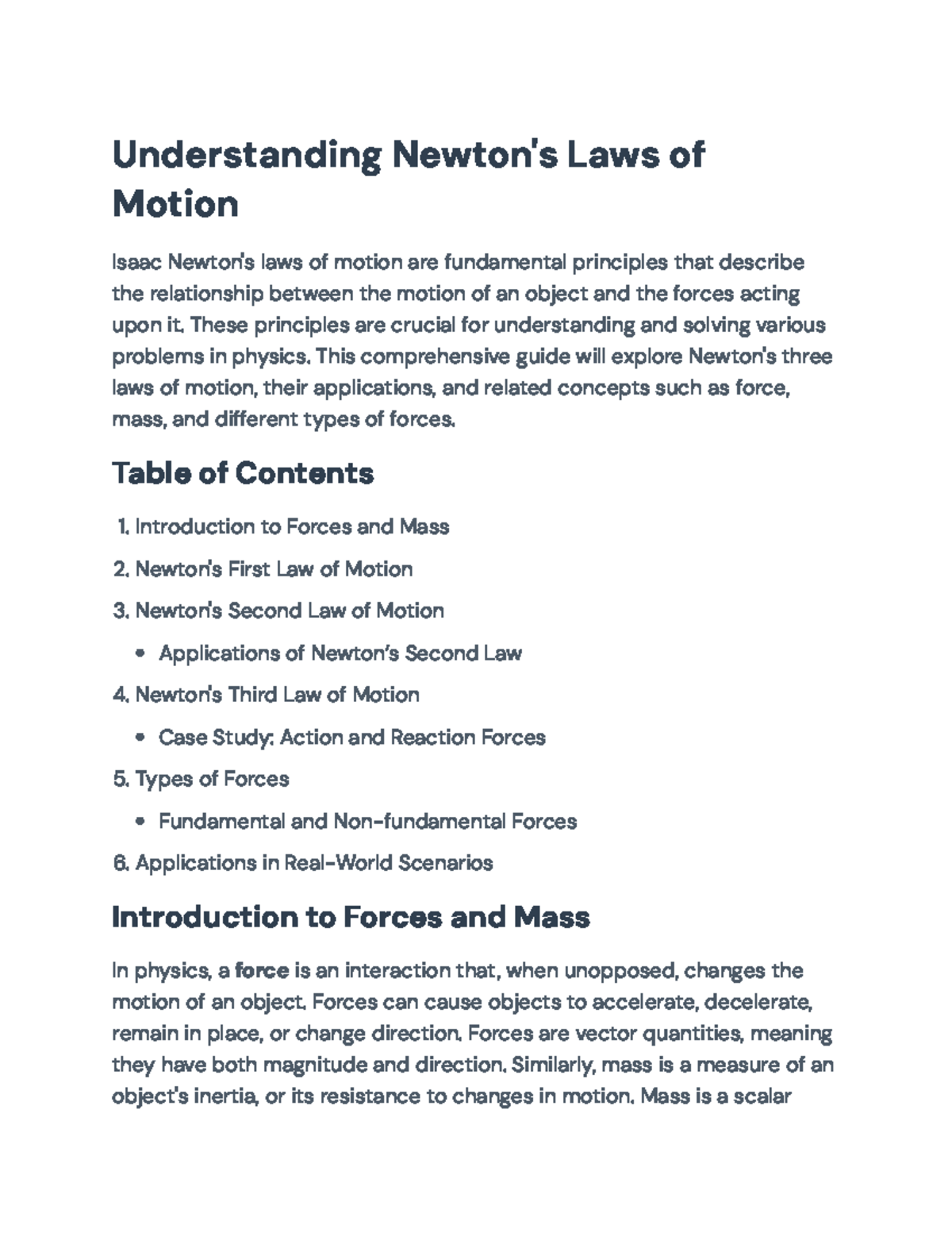 Mastering Newton's Laws of Motion: A Comprehensive Guide (PHYS101) - Understanding Newton's Laws ...
