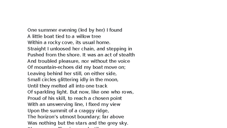 The Prelude: A Reflection on Nature and Solitude - Studocu