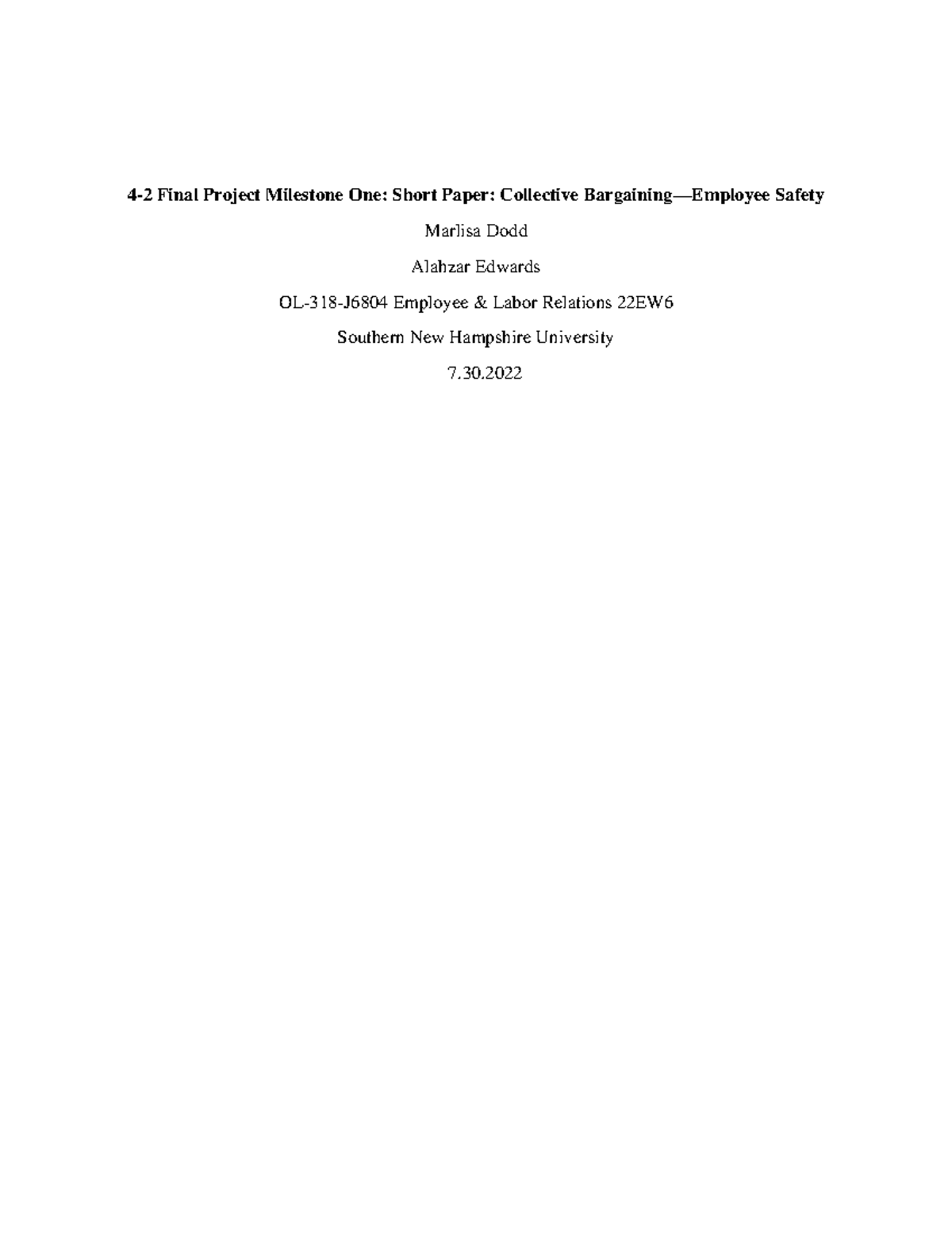 4-2 Final Project Milestone One - CBA - 4-2 Final Project Milestone One ...