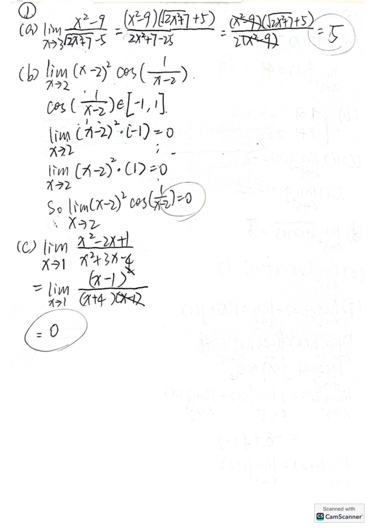 Cal I - Recitation 3: Limits and Continuity Problems - Studocu