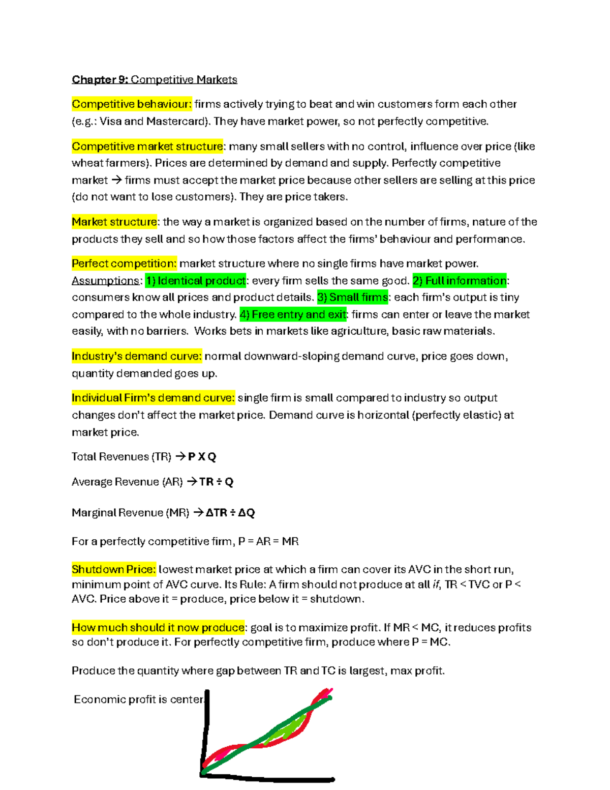 Econ 201 - Chapters 9 to 16: Competitive & Imperfect Markets Analysis ...