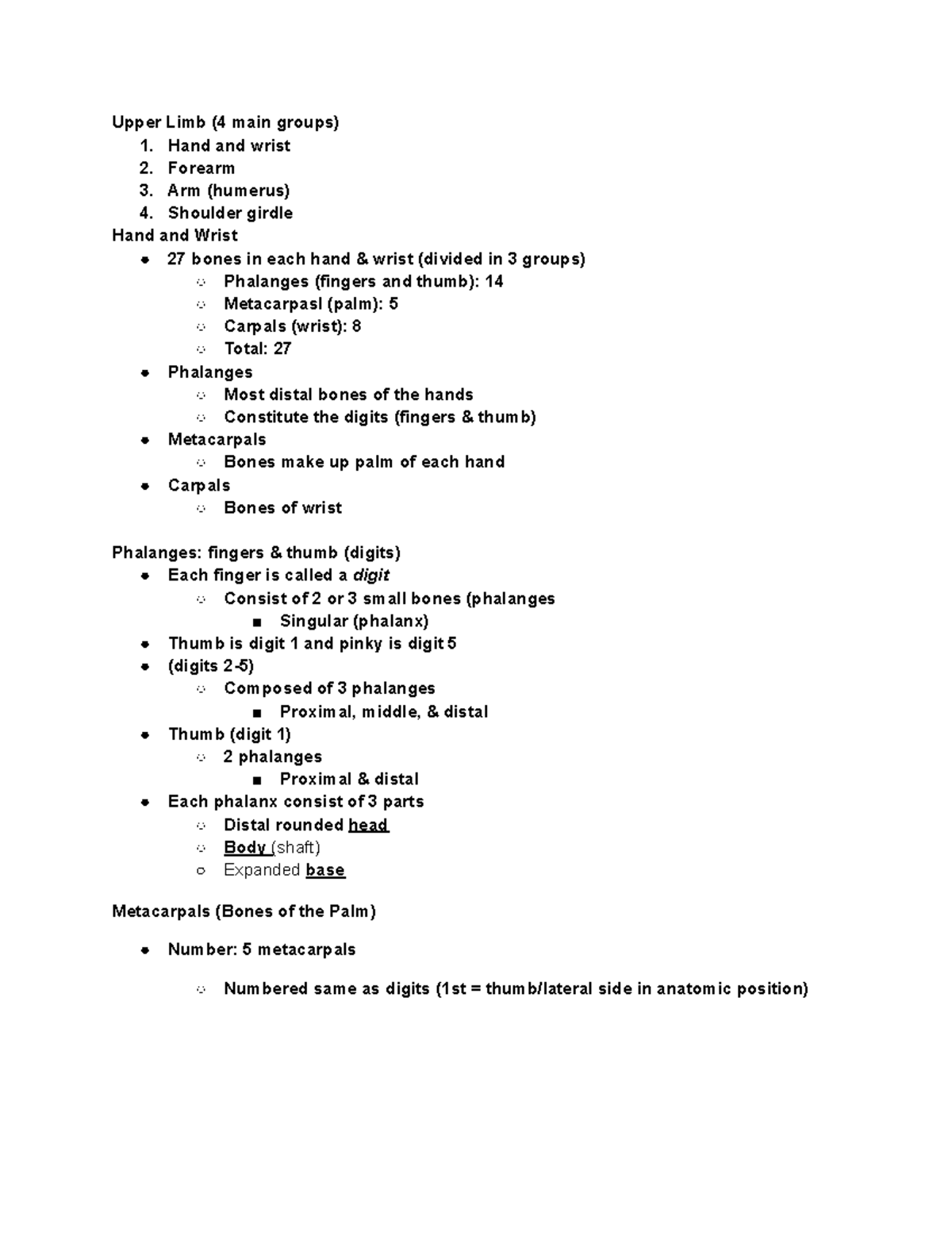 Upper Limb Anatomy & Pathologies in Radiology (RAD 101) - Studocu