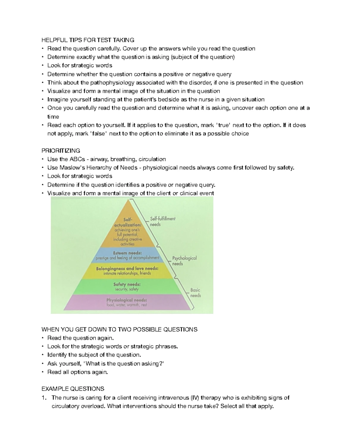 NCLEX 2022 High Yield Test Taking Tips & Strategies - Studocu