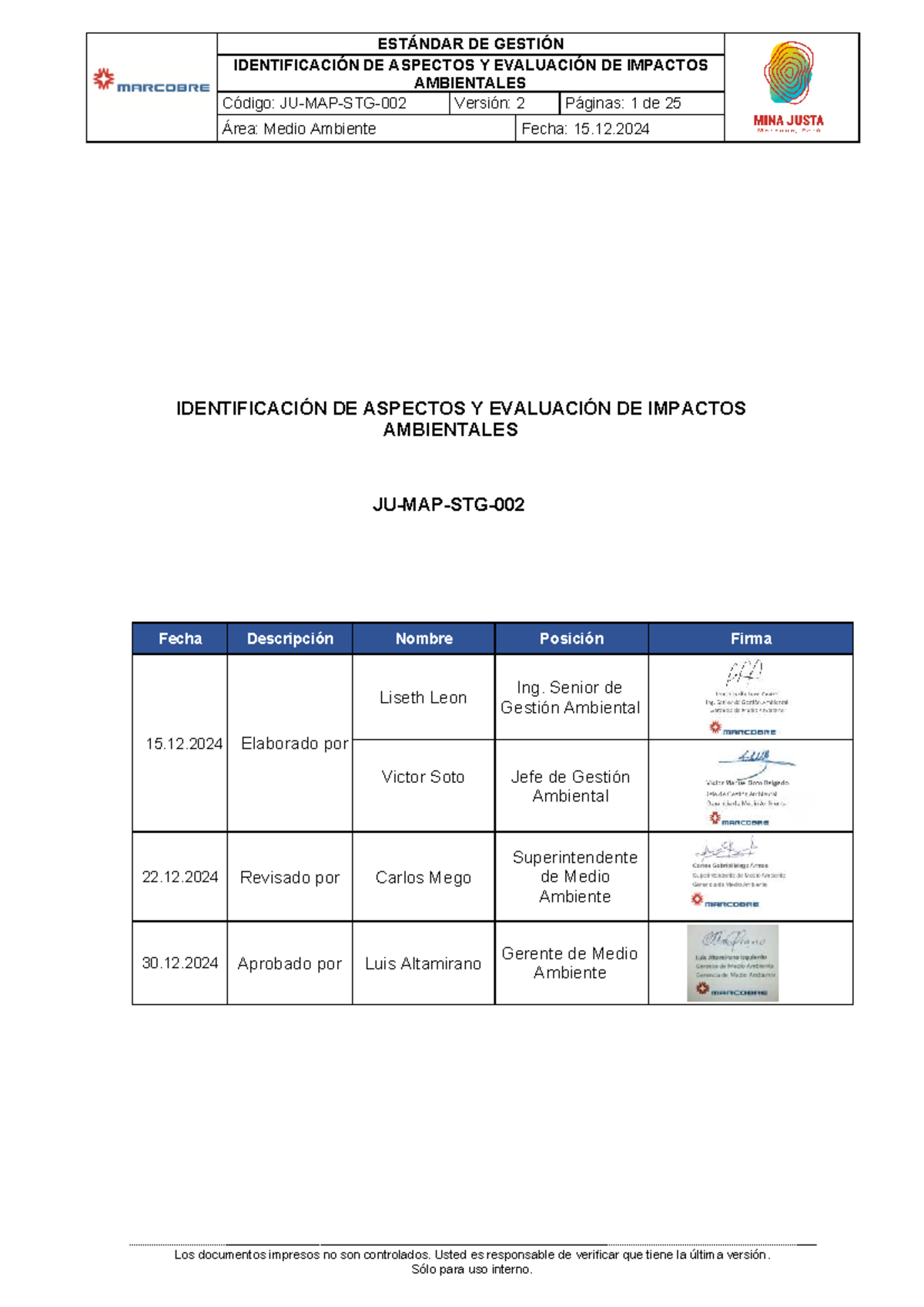 JU-MAP-STG-002 Estándar de Gestión: Identificación y Evaluación de ...