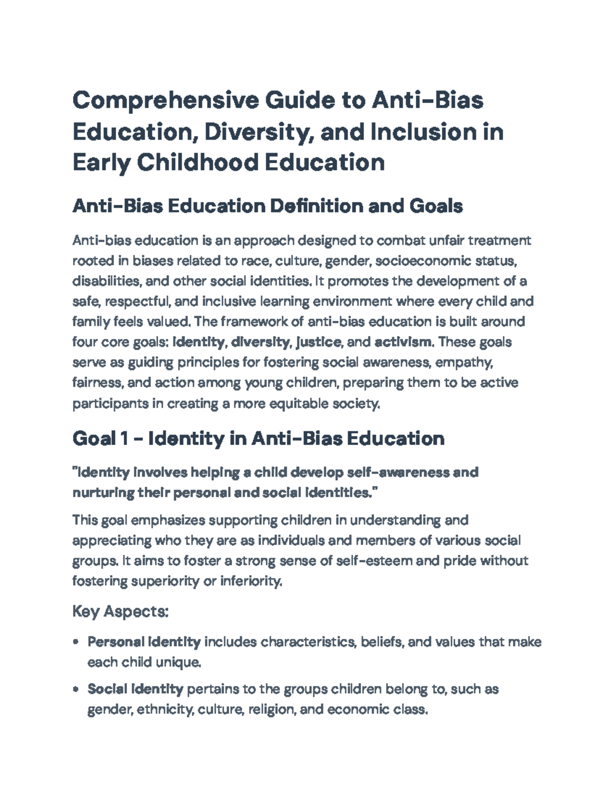 Comprehensive Guide to Anti-Bias Education in Early Childhood (ECE ...