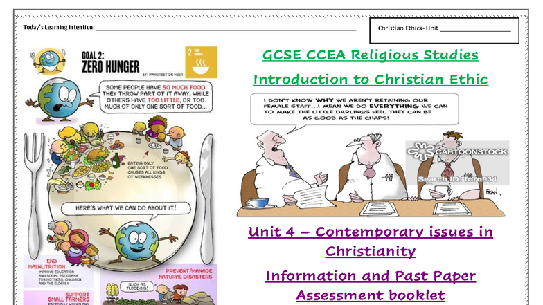 Contemporary Issues in Christianity: GCSE CCEA Unit 4 Assessment ...
