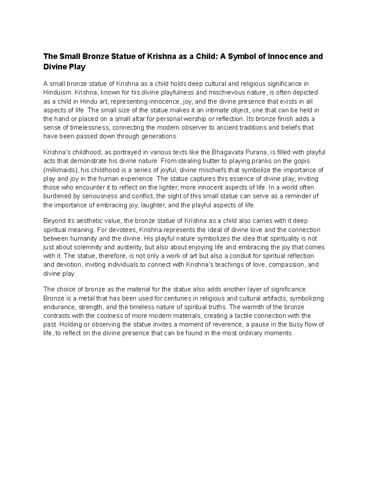 Krishna as a Child: Symbolism of Innocence & Divine Play - Studocu