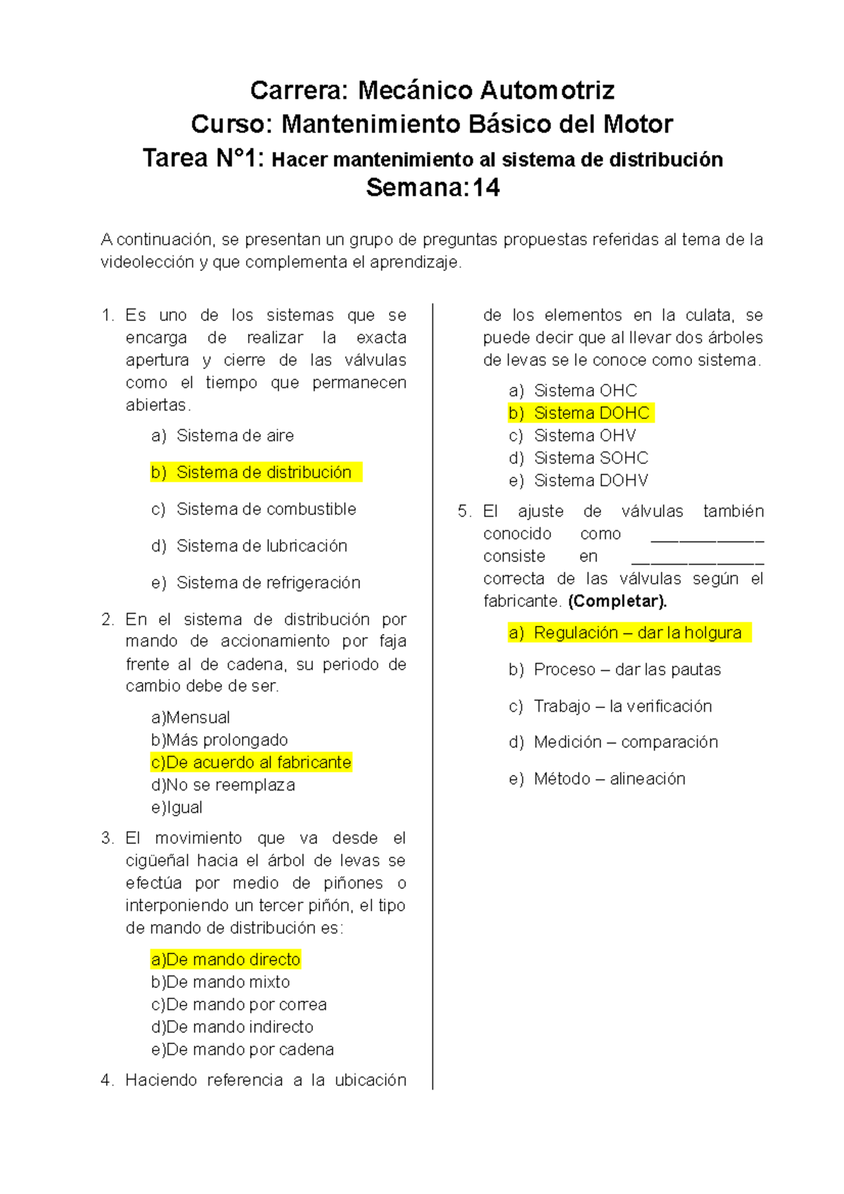 ACCU 212 T01 01 - Mantenimiento Sistema de Distribución en Motores - Studocu