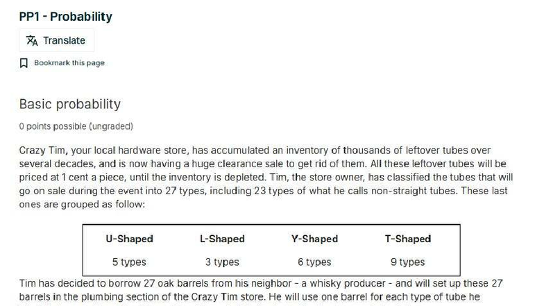PP1 Probability XA: Clearance Sale Tube Purchase Probabilities - Studocu