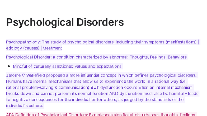 Psychological Disorders Overview: Classification, Symptoms, and ...
