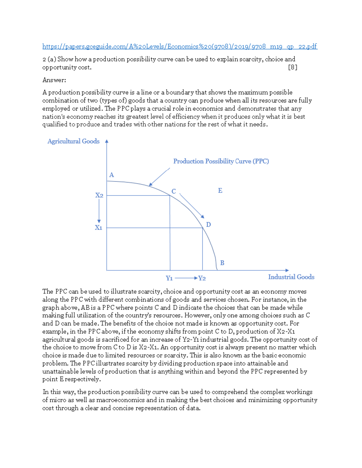 Production Possibility Curve: Scarcity, Choice & Opportunity Cost ...