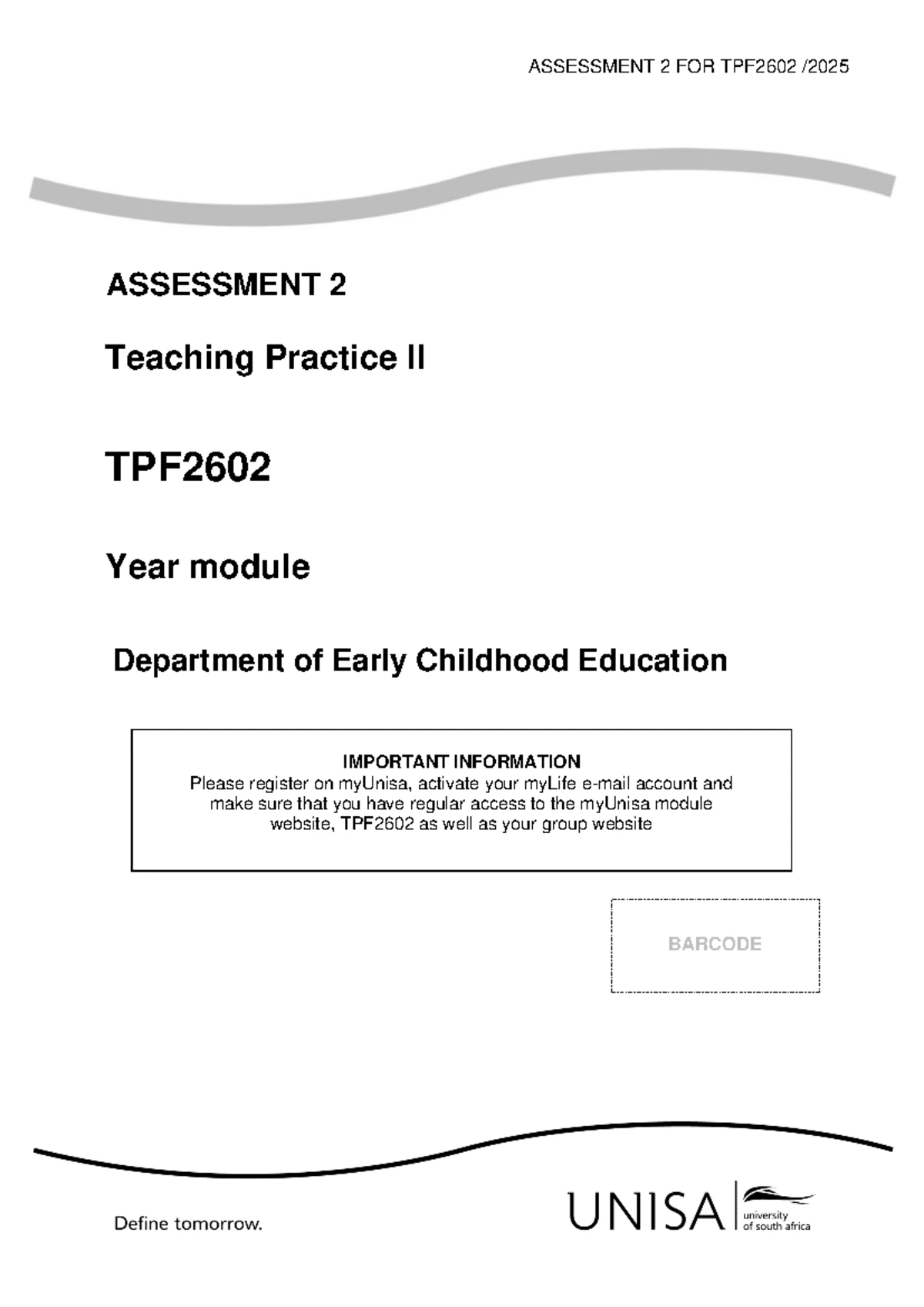 Grade R Resource Pack: Assessment, Checklists & Rubrics Overview - Studocu