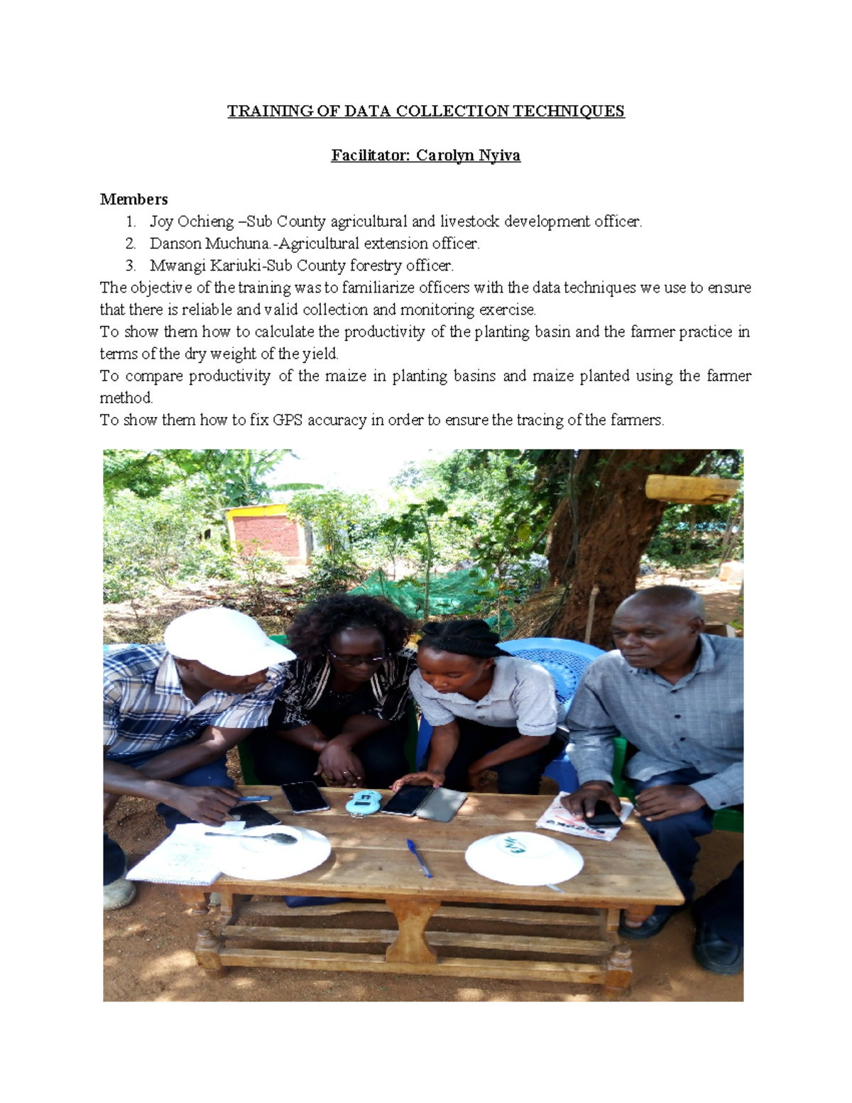 Training of Data Collection Techniques: Best Practices and Exercises ...