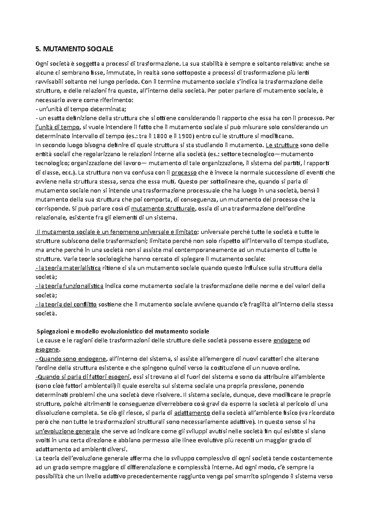 Cap 5 e 7 ‘’INTRODUZIONE ALLA SOCIOLOGIA’’ a cura di HORST REIMANN - 5 ...