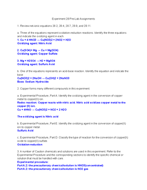 [Solved] Experimental Procedure Part B1 What is the purpose of adding ...