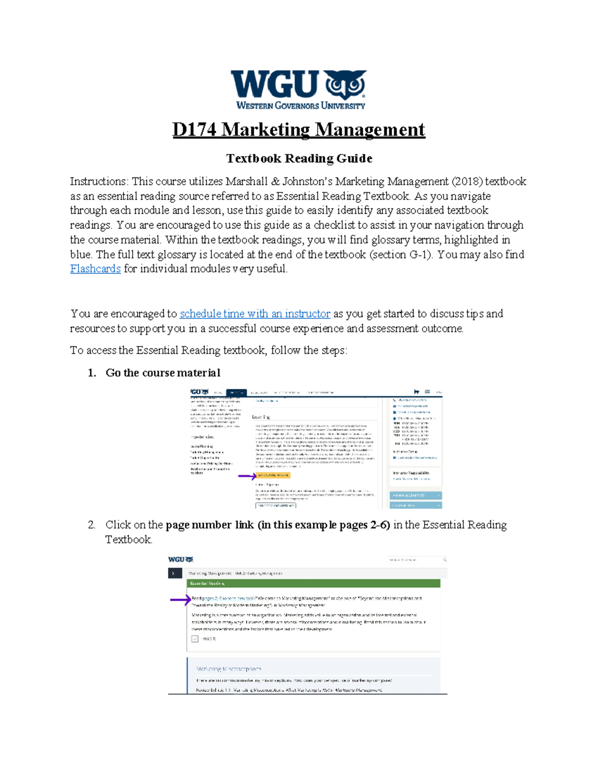 D174 Marketing Management Textbook Reading Guide (4th Edition) - Studocu