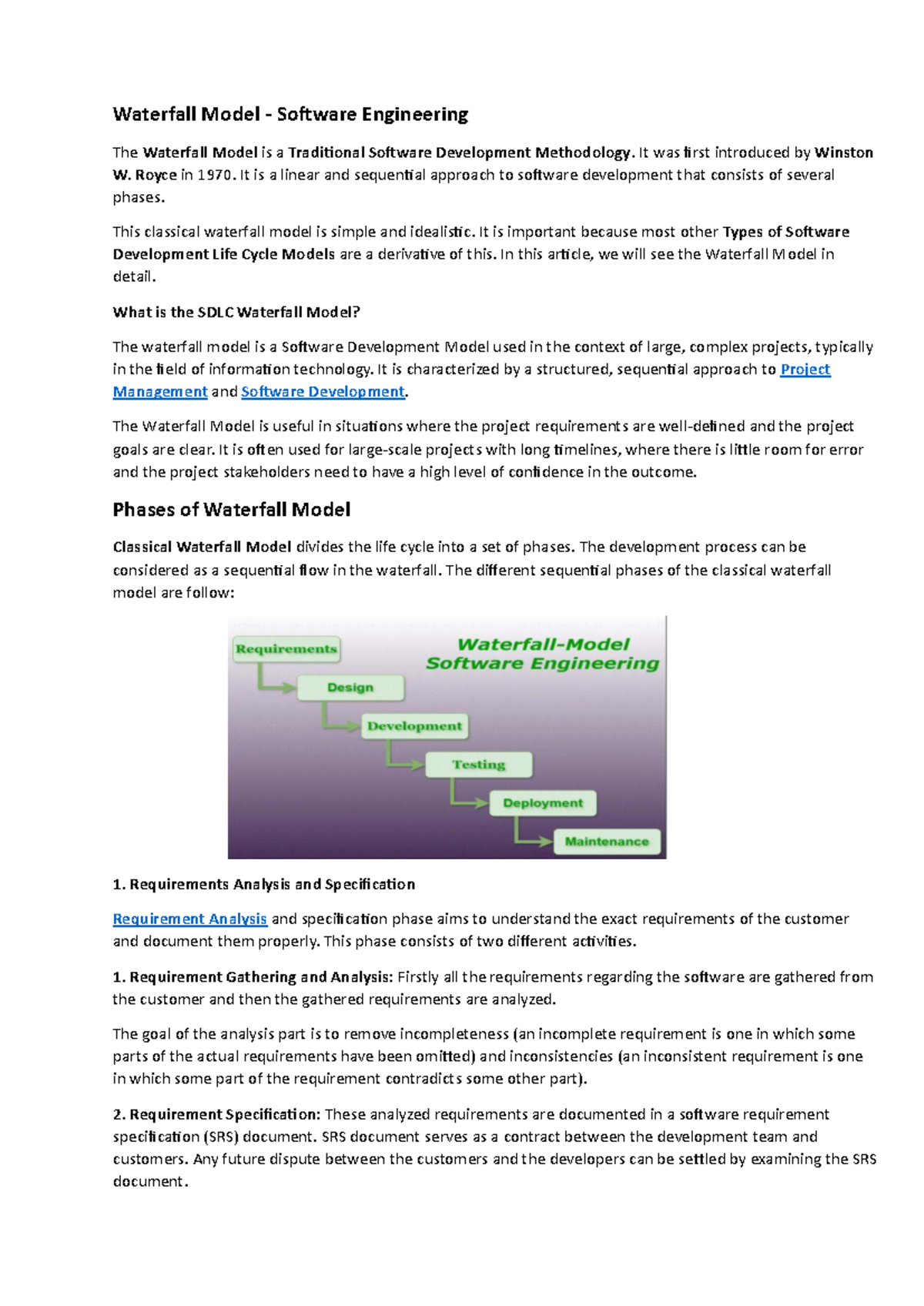 SE3 - Waterfall Model in Software Engineering: A Comprehensive Overview ...