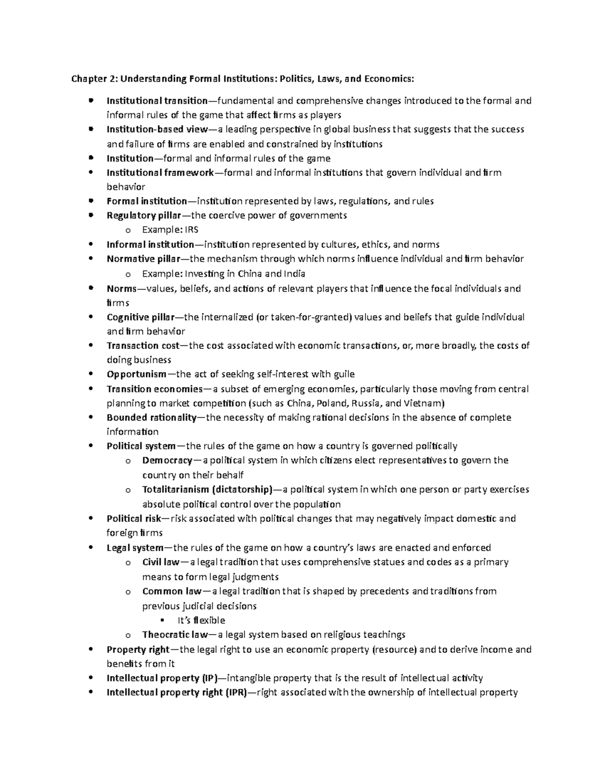 Chapter 2 - Exploring Formal Institutions: Dynamics of Politics, Laws ...