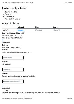 Module 2: Problem Set for Essential Human Anatomy & Physiology I w/Lab ...