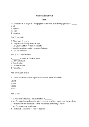 Unit-1 WT - UNIT- Introduction: Introduction and Web Development Strategies, History of Web and ...