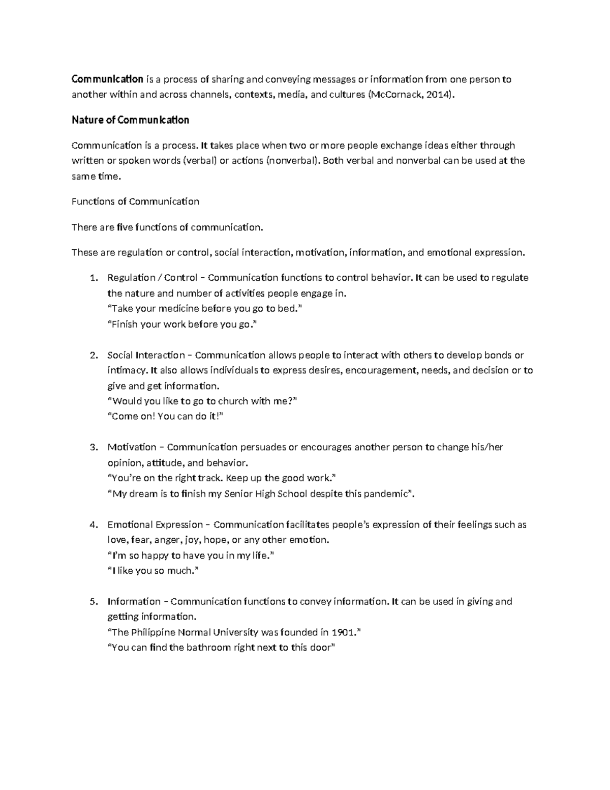 Communication Lecture - Communication is a process of sharing and ...