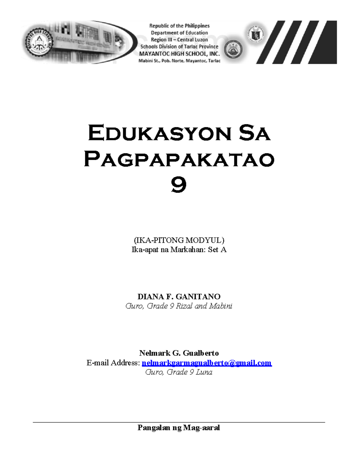 ESP 9 - Quarter 4 - Module 7 (Set A) - Edukasyon Sa Pagpapakatao 9 (IKA ...