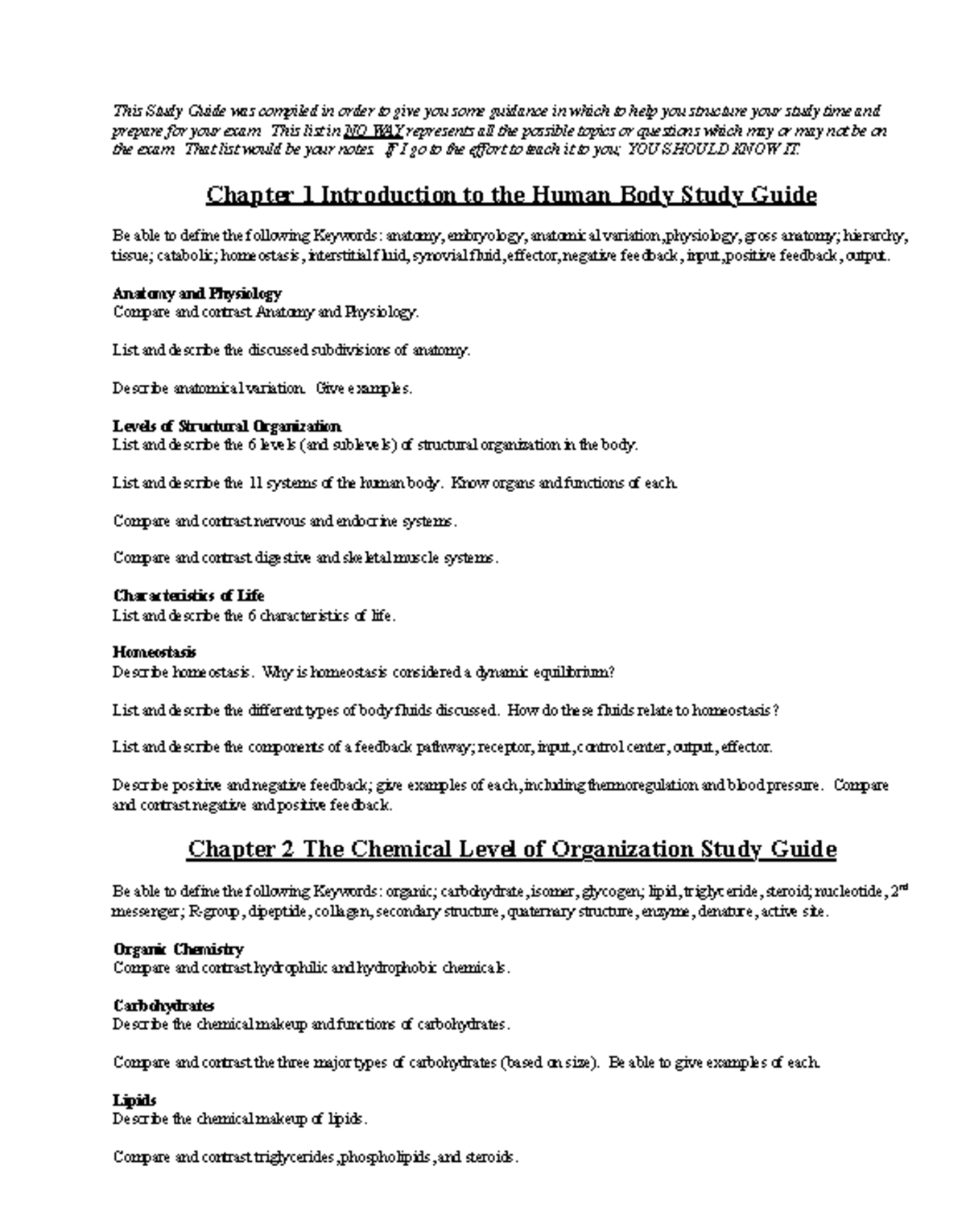 Human Anatomy and Physiology Study Guide (AP101) - Studocu