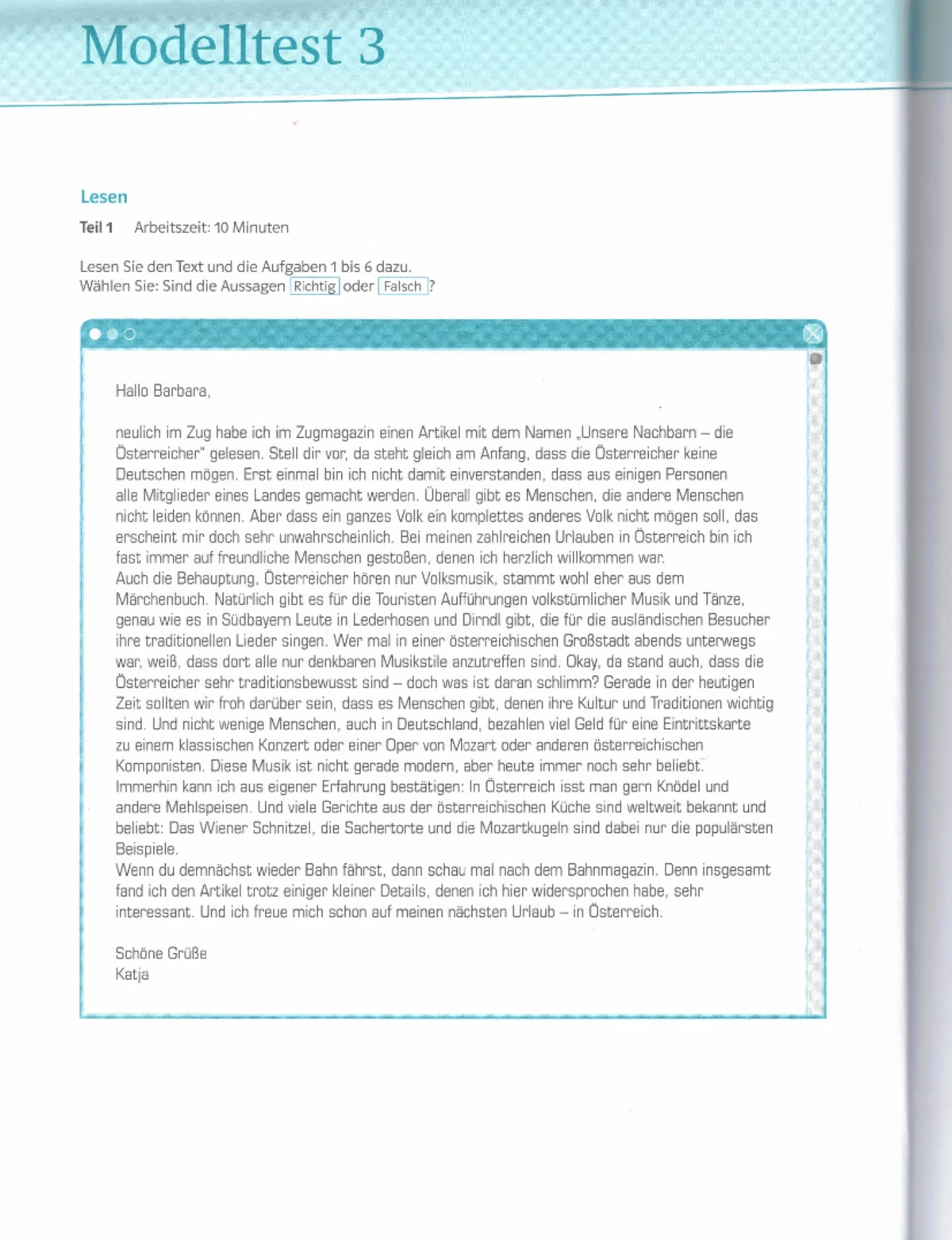 Modelltest B1 - Lesen Teil 2 - Mit Erfolg zum Goethe-OSD Zertifikat ...