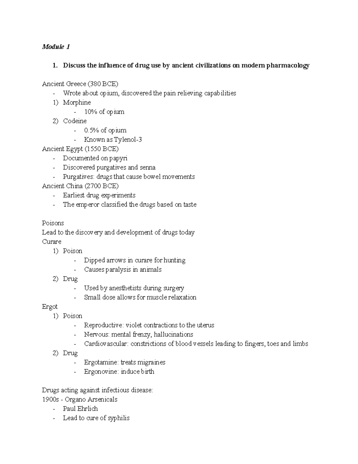 PHAR100 Final Exam Notes: Drug Influence & Development - Studocu