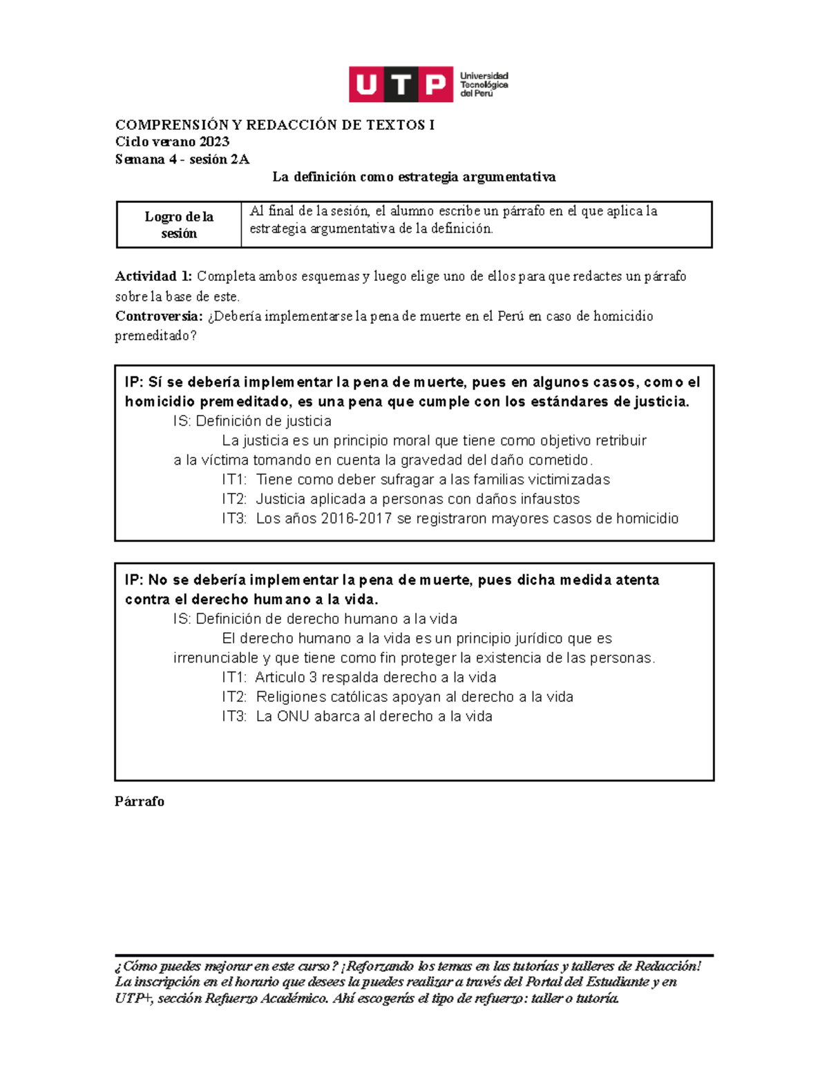 S04.s2A La definición III estrategia argumentativa (material) verano ...