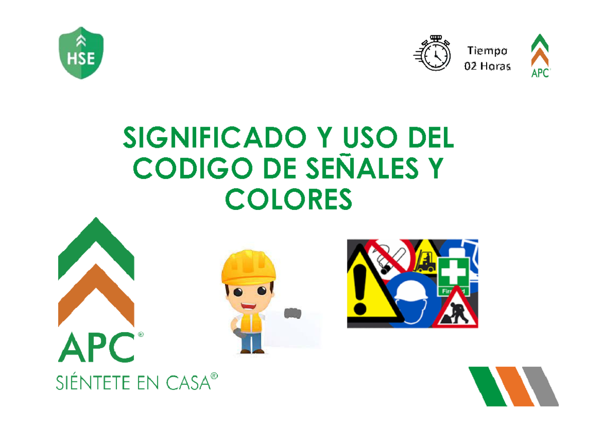 Significado y Uso del Código de Señales y Colores en Seguridad NTP-399. ...