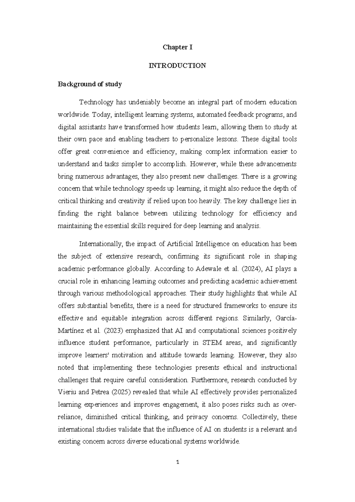 Impact of AI on Grade 12 Students' Academic Performance at AMACC - Studocu